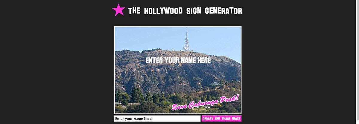 The Hollywood Sign-generator | Humo: The Wild Site