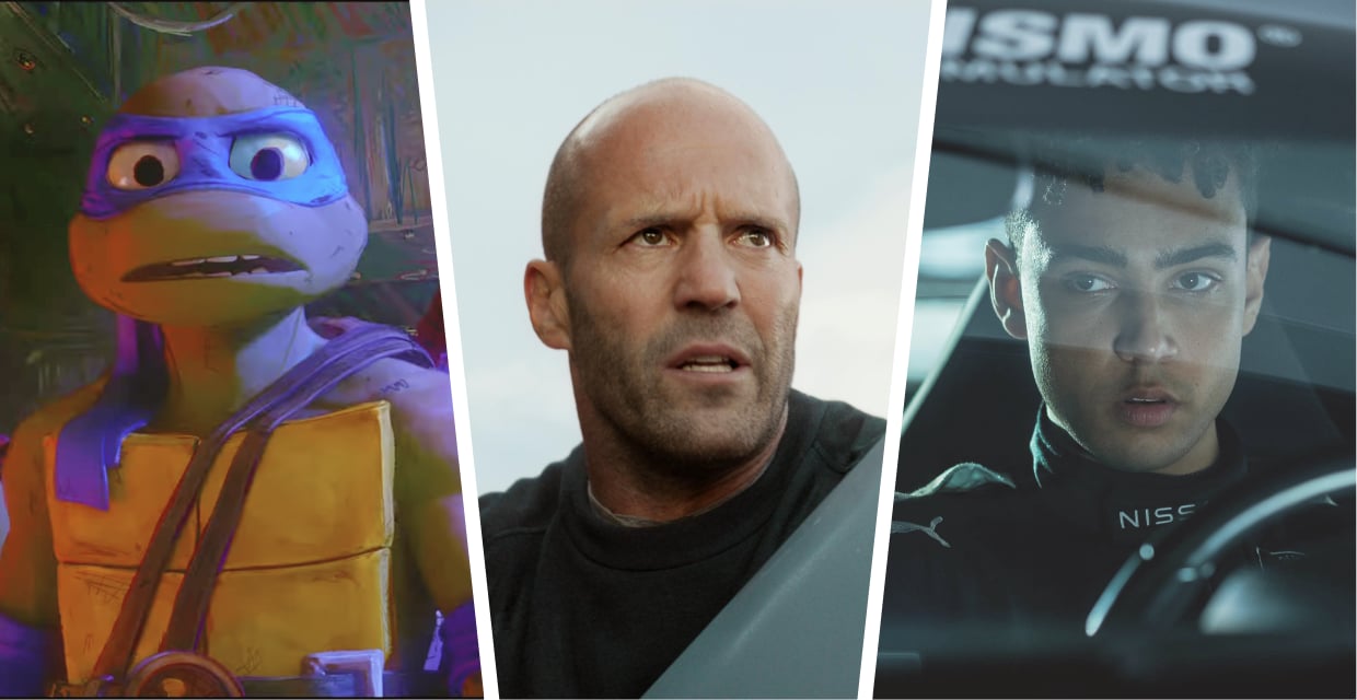 Een onbedoeld lachwekkende racefilm, Jason Statham versus grote haaien en een cowabungamix van ...