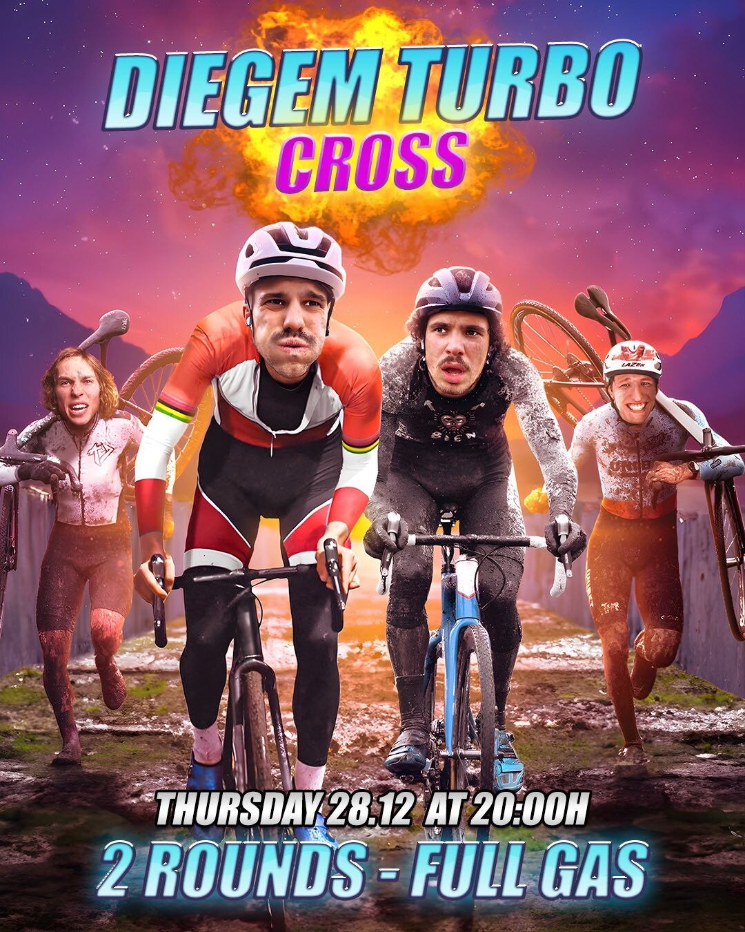 Average Rob, Arno The Kid, Acid én Jelle Van Damme strijden in Turbo ...