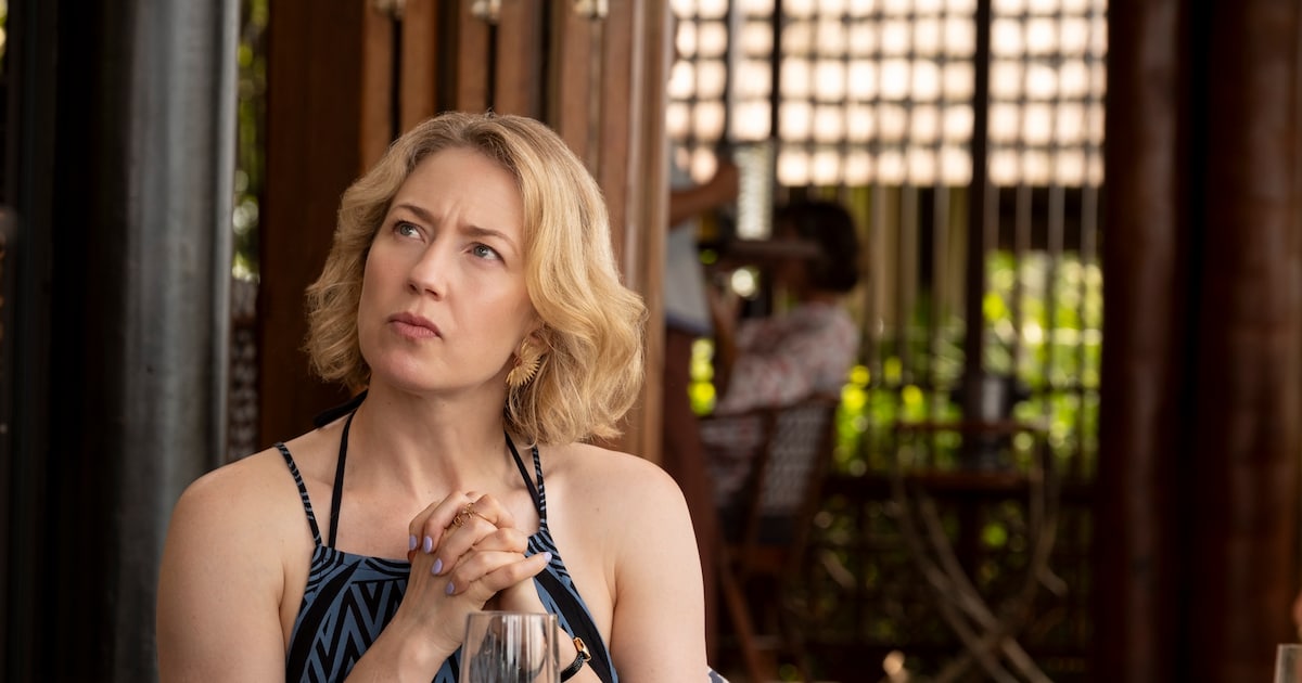 Wie is Carrie Coon, ster van ‘The White Lotus’ en ‘The Gilded Age ...