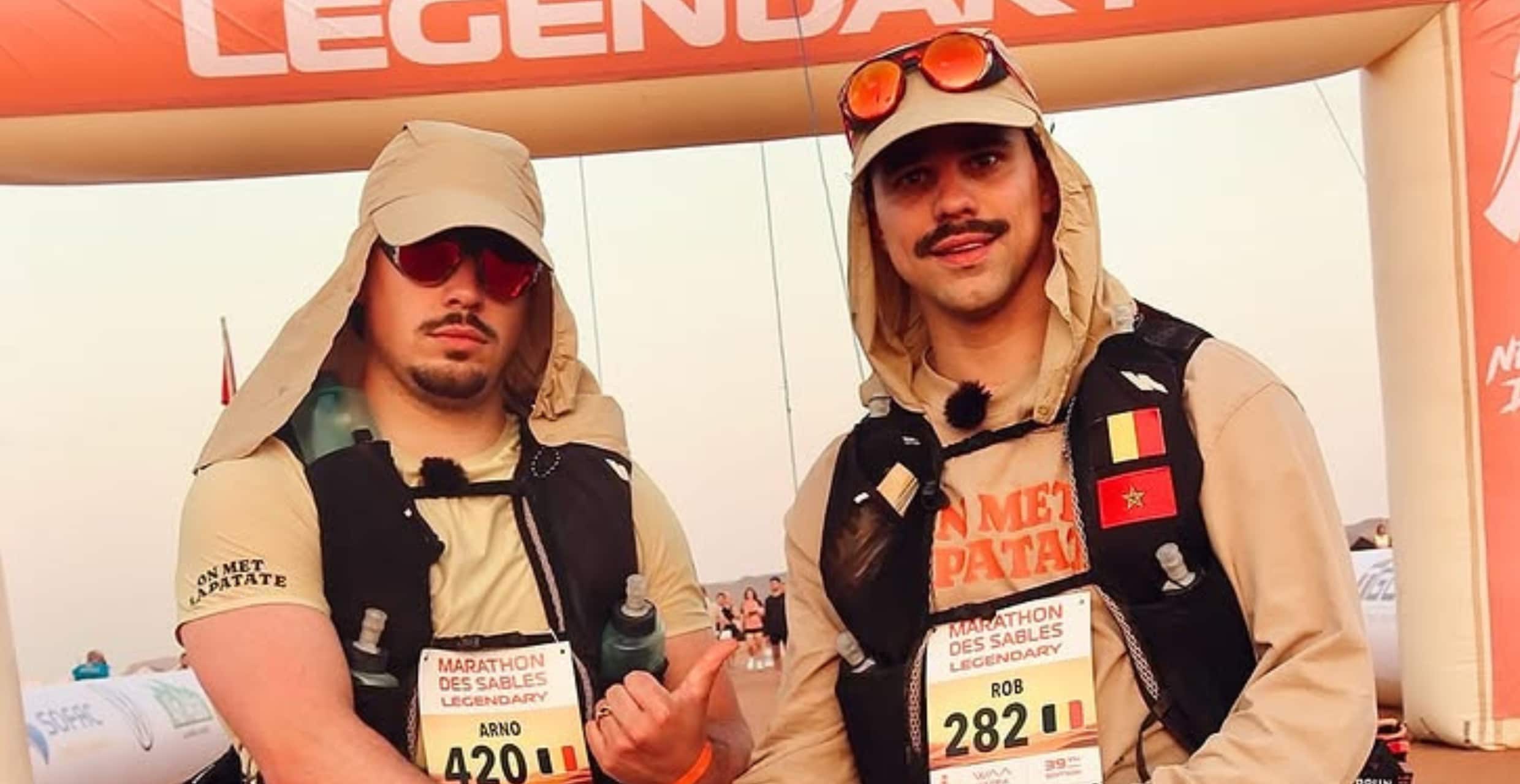 Average Rob en Arno The Kid bereiken finish van Marathon des Sables ...