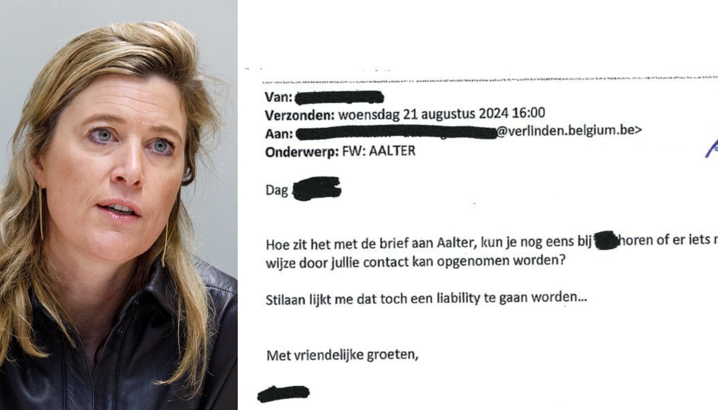 Bekijk de mails over het discriminerende beleid in Aalter die minister Annelies Verlinden (CD&V ...