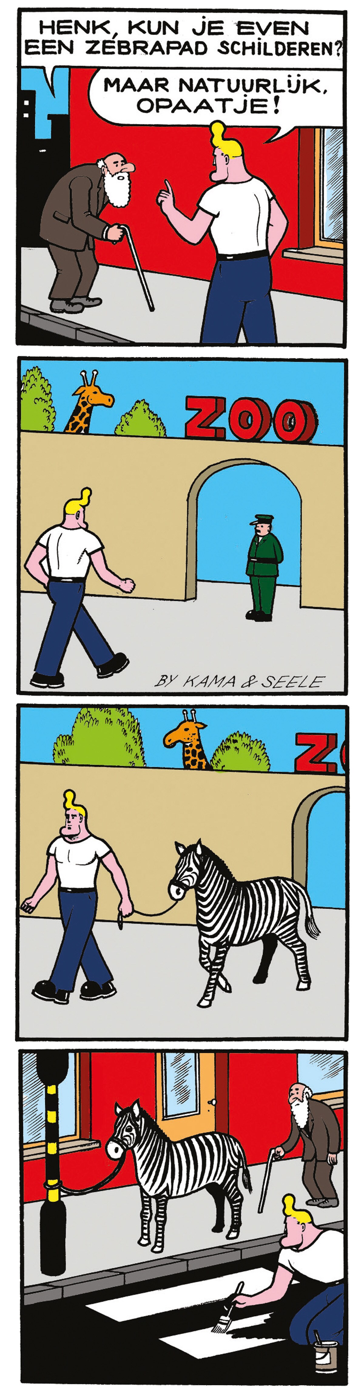 Een klassieker van Cowboy Henk: ‘Kun je even een zebrapad schilderen ...