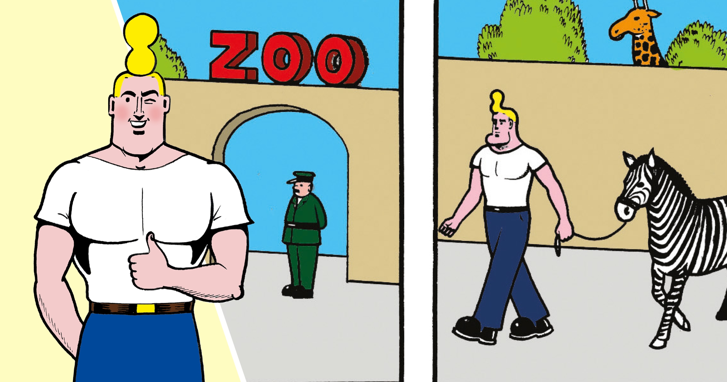 Een klassieker van Cowboy Henk: ‘Kun je even een zebrapad schilderen ...