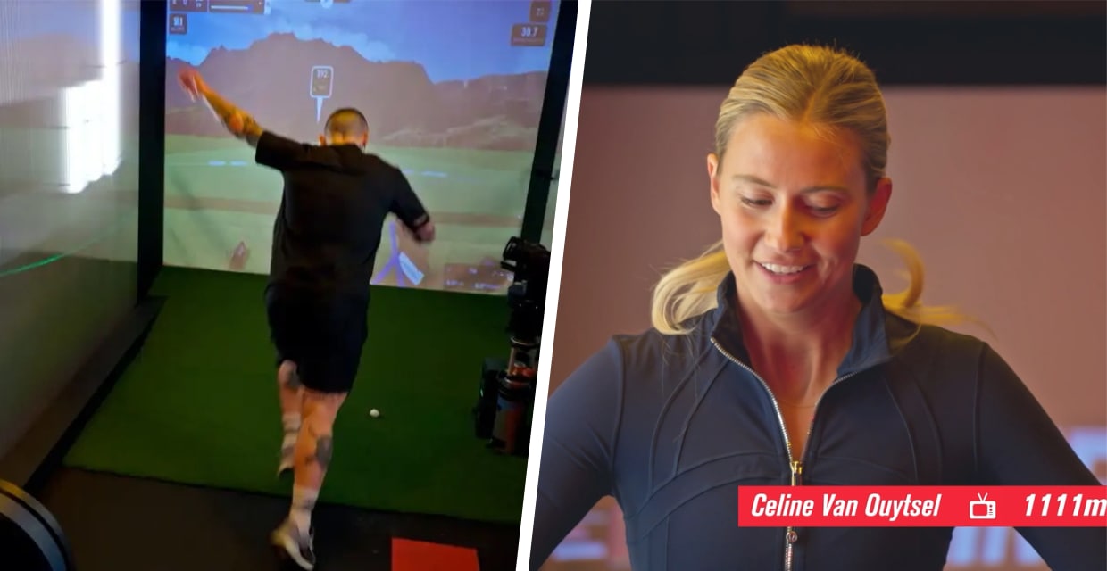 Radja Nainggolan trapte op een golfbal en Celine Van Ouytsel schoot in ...