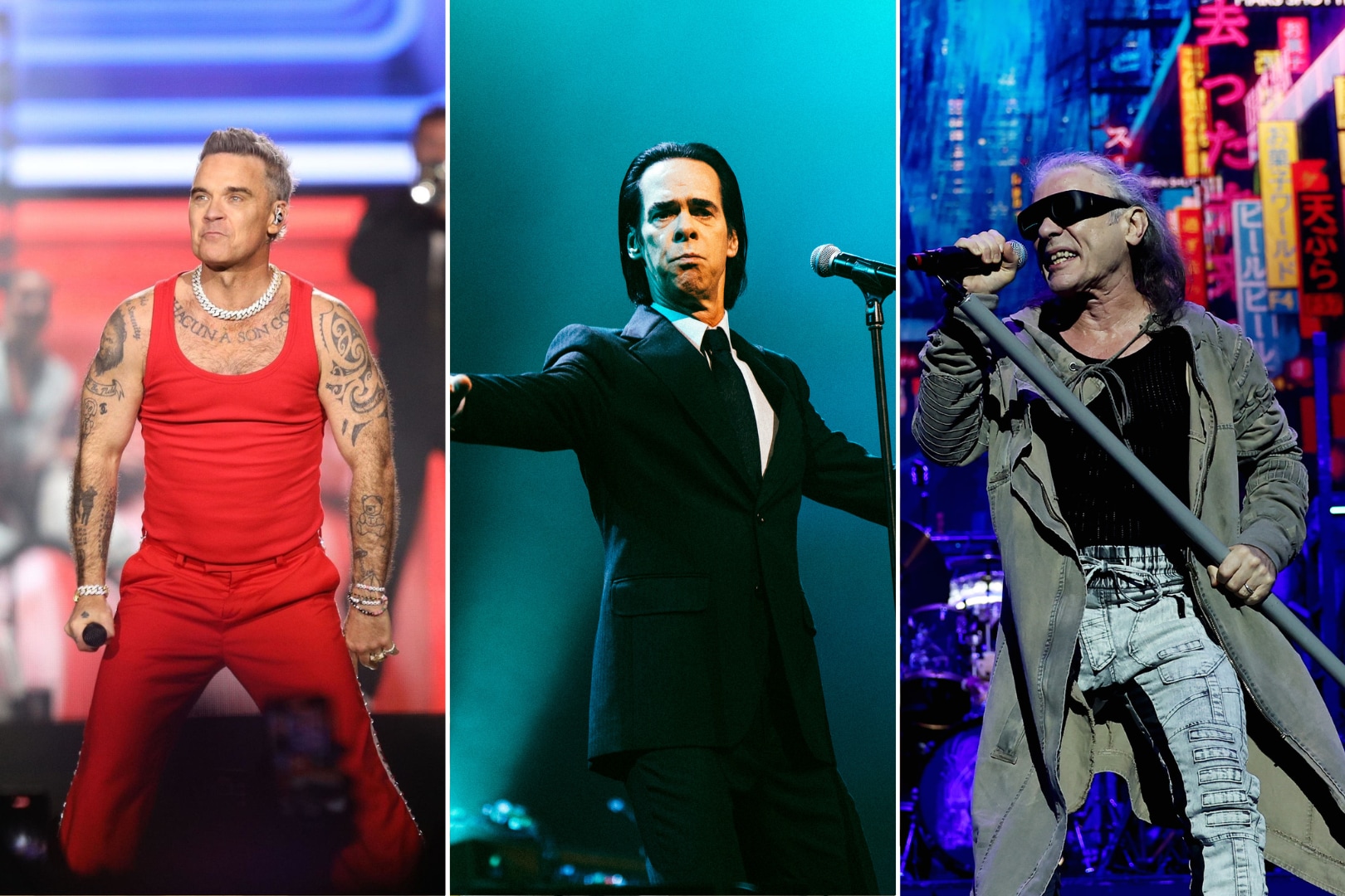 Nick Cave & The Bad Seeds, Robbie Williams, Iron Maiden, Sugababes ...